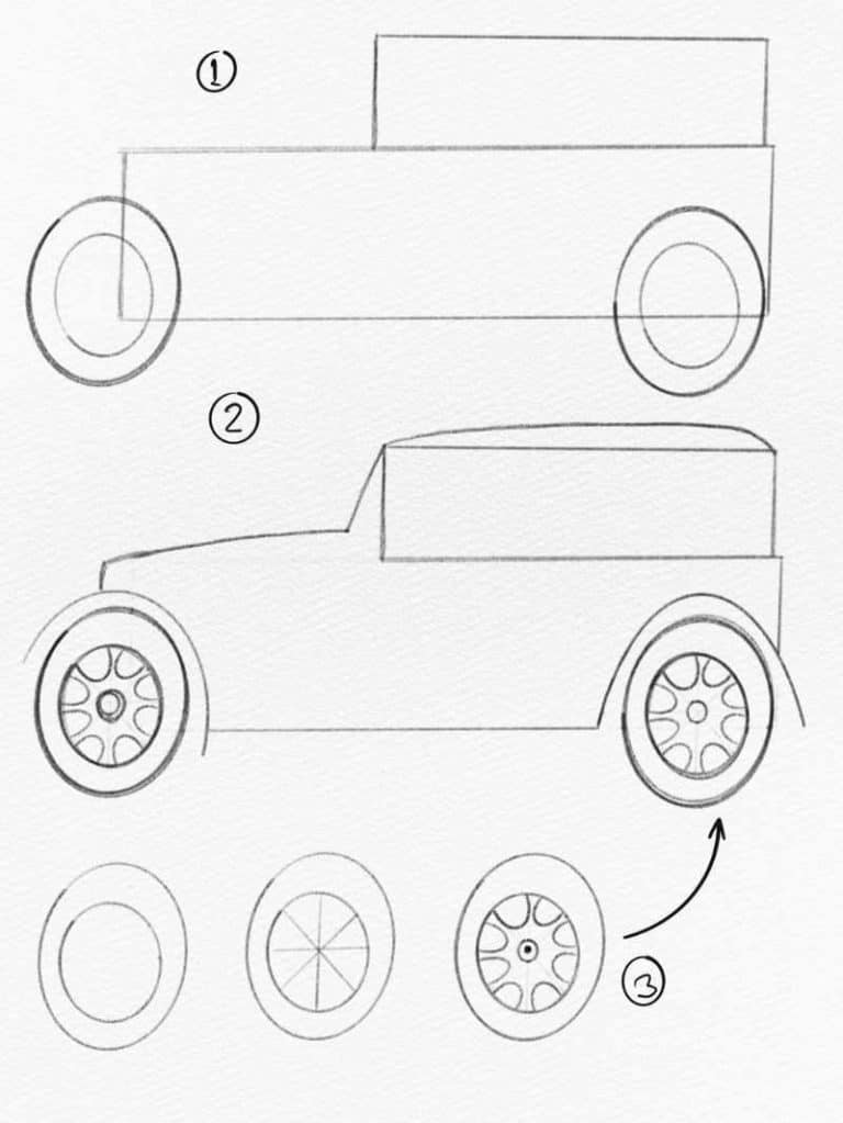 How to Draw a Car Easy Step by Step for Beginners - Choose Marker