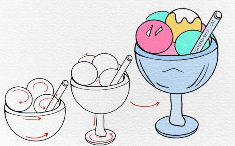 How to Draw an Ice Cream Easy Step by Step with Ideas | Choose Marker