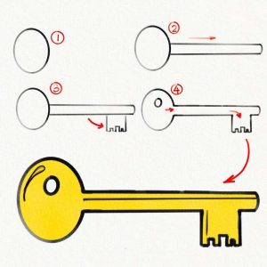 How to Draw Keys | The Most Easiest and Step-by-Step Guideline