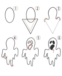 Easy and Cute Ghost (Boo) Drawing Ideas | Halloween Special