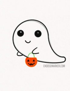 Easy and Cute Ghost (Boo) Drawing Ideas | Halloween Special