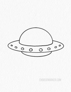 How to Draw a UFO Easy with Simple Steps - Choose Marker