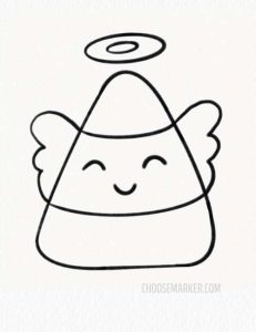 How to Draw a Candy Corn with Step by Step Guide - Choose Marker