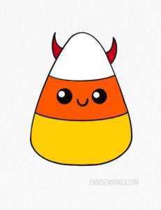 How to Draw a Candy Corn with Step by Step Guide - Choose Marker