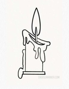 How to Draw a Melting Candle for Halloween Projects - Choose Marker