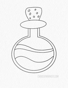 How to Draw a Potion Bottle Easily Step by Step - Choose Marker