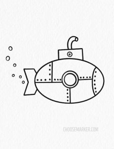 How to Draw a Submarine Easy with Step-by-Step Guide - Choose Marker