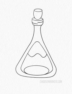 How to Draw a Potion Bottle Easily Step by Step - Choose Marker