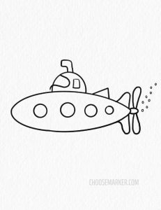 How to Draw a Submarine Easy with Step-by-Step Guide - Choose Marker