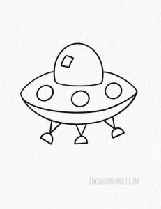 How to Draw a UFO Easy with Simple Steps - Choose Marker