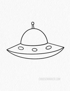How to Draw a UFO Easy with Simple Steps - Choose Marker
