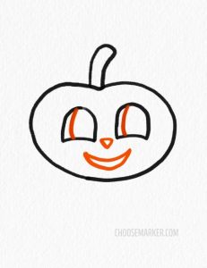 How to Draw a Pumpkin Step by Step for Halloween - Choose Marker