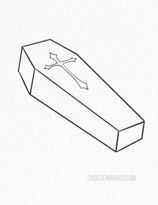 How to Draw a Coffin Step by Step for Halloween Drawing Projects ...