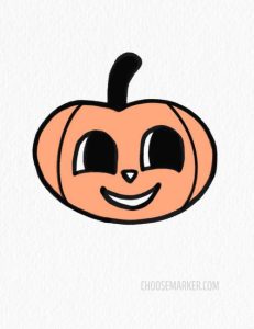 How to Draw a Pumpkin Step by Step for Halloween - Choose Marker