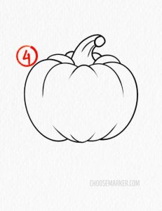 How to Draw a Pumpkin Step by Step for Halloween - Choose Marker