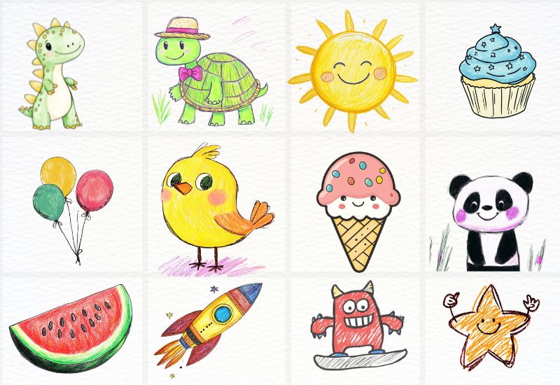 25 Cute and Simple Things to Draw for Kids - Choose Marker