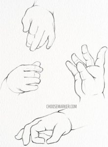20 Hand Drawing Ideas: How to Draw Hands - Choose Marker